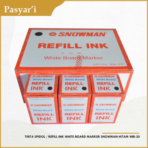 Jual Tinta Spidol / Refill INK White Board Marker Snowman Hitam WBI-20 ...