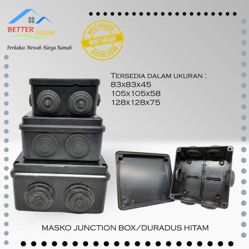 Jual JUNCTION BOX MASKO Dorados duradus Masko Hitam - 105x105x58 - Kab ...