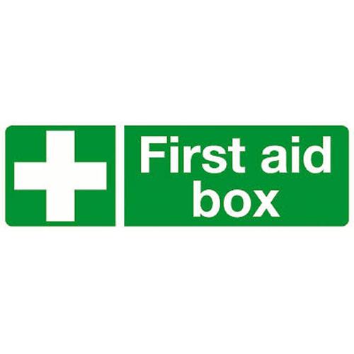 Jual sticker sign rambu pppk first aid box sign rambu k3 p3k - 30x15 ...