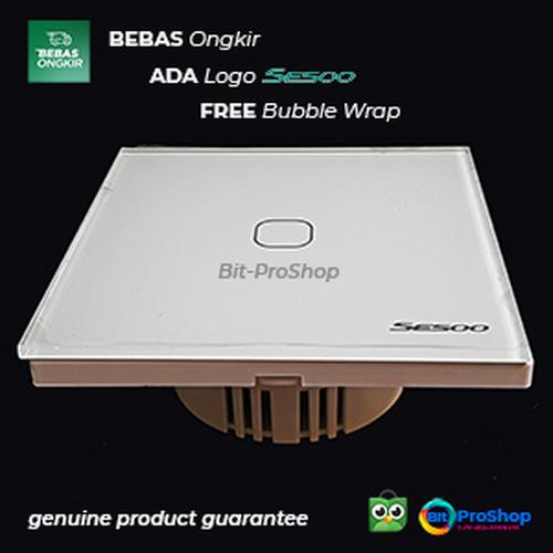 Jual Saklar Lampu 1 gang - Remote RF - Touch Screen - Putih - Merk ...