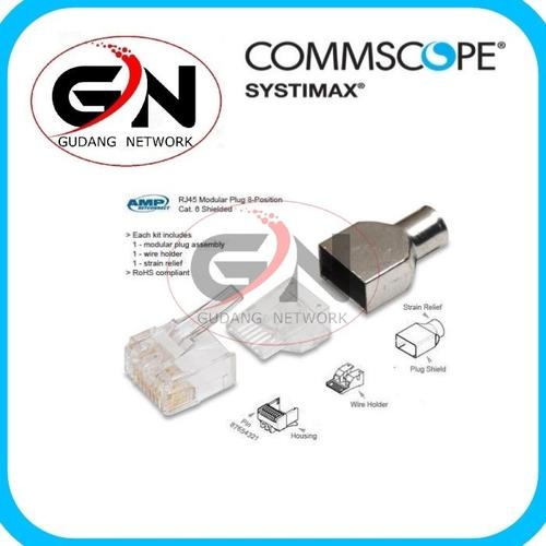 Jual AMP COMMSCOPE Konektor CAT6 CONNECTOR CAT 6 RJ45 ORIGINAL ...