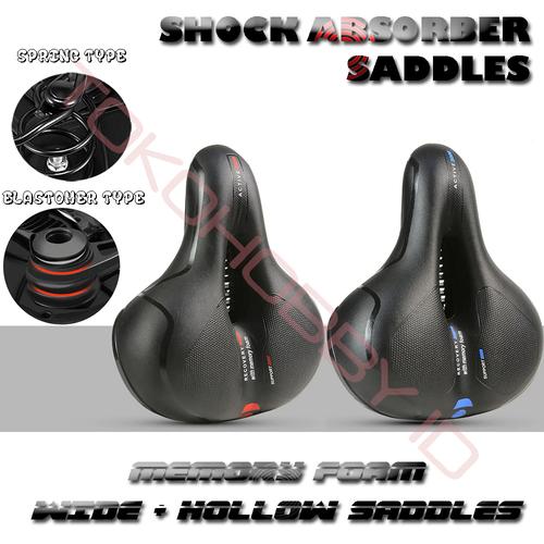 Promo Saddle Sadel Jok Sepeda Empuk Tebal Lebar Spring Elastomer Mirip ...