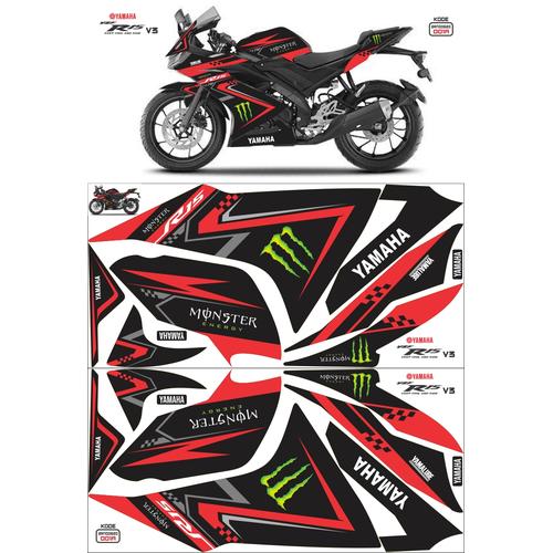 Jual STICKER STRIPING MOTOR YAMAHA R15 V3 STIKER SEMI FULL BODY GLOSSY ...
