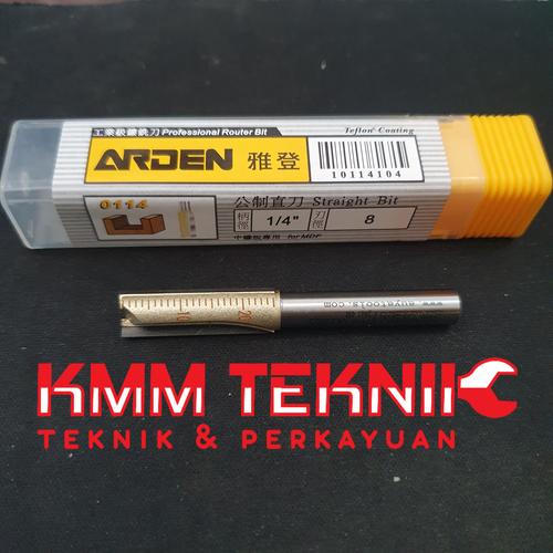 Jual ARDEN MATA ROUTER KAYU 1/4" X 8 MM STRAIGHT BITS PROFILE KOREK ...
