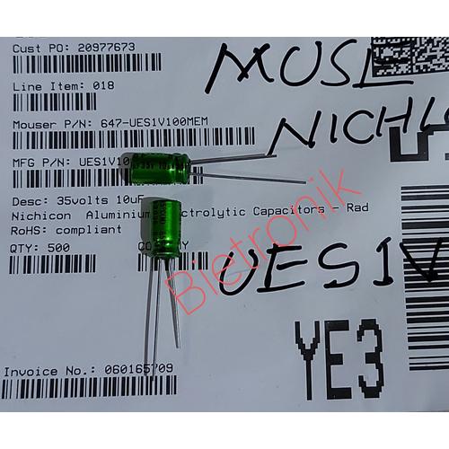 Jual Kapasitor MUSE BP 10uF 35V UES1V100MEM Original Nichicon - Kab. Sleman - Bietronik | Tokopedia