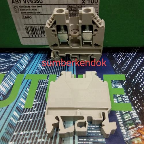 Jual SCHNEIDER TERMINAL BLOCK AB1 VV635U 6MM CONECTOR DIN RAIL BLOK ...