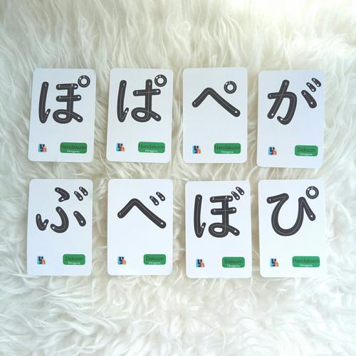 Jual Flashcard Bahasa Jepang huruf Hiragana (Dakuon & Handakuon) - Kab ...