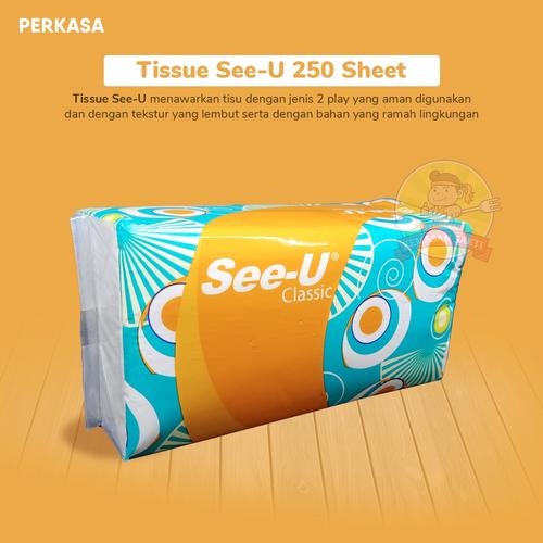 Jual Tissue Facial See-U 250 Sheet 2 ply / Tisu Wajah /Tissue Classic ...