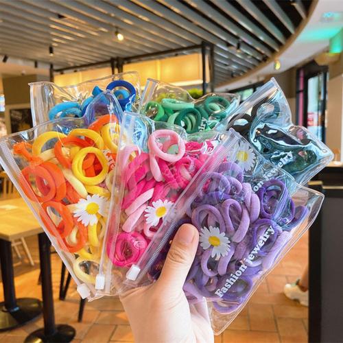 Jual 50PCS/100PCS KARET IKAT RAMBUT POLOS KOREA KARET SIMPLE ELEGAN ...