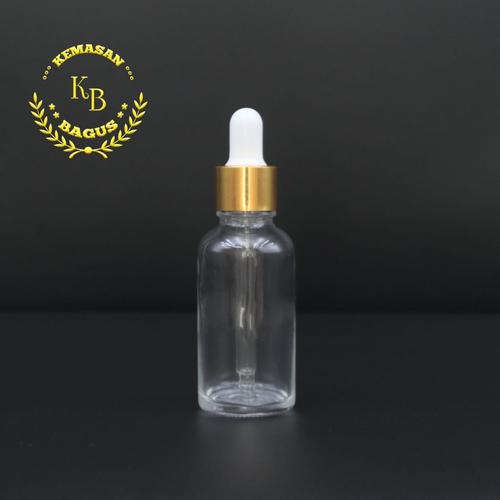 Jual BOTOL PIPET 30ML TEBAL NATURAL - BOTOL KACA 30ML PIPET - RING GOLD ...