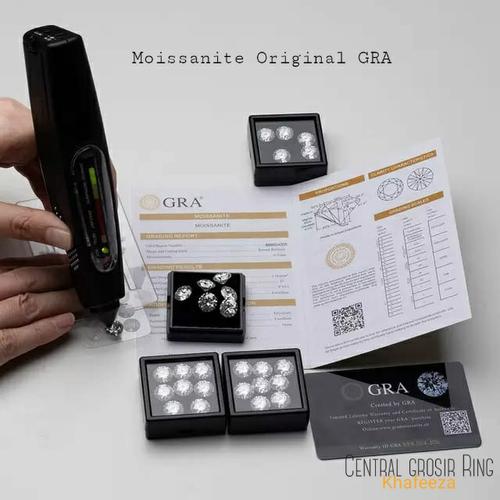 Jual Permata Berlian Moissanite 1ct - 3ct Sertifikat GRA international ...