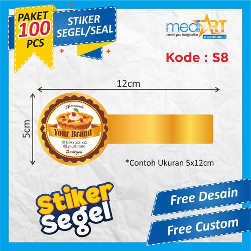 Jual Cetak Stiker Label Kemasan Segel, Stiker Seal 100 PCS Termurah ...