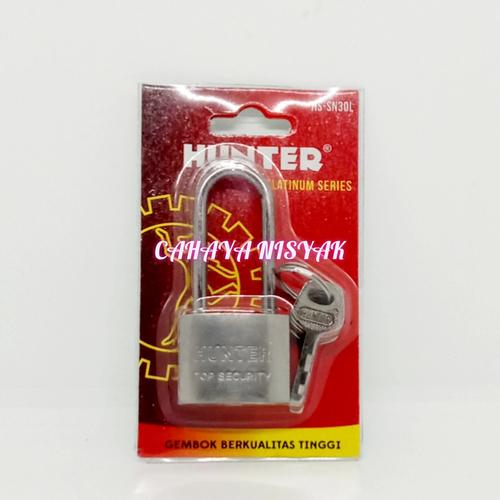 Jual Gembok Hunter Leher Panjang 30mm, Gembok Chrome 30mm Panjang ...
