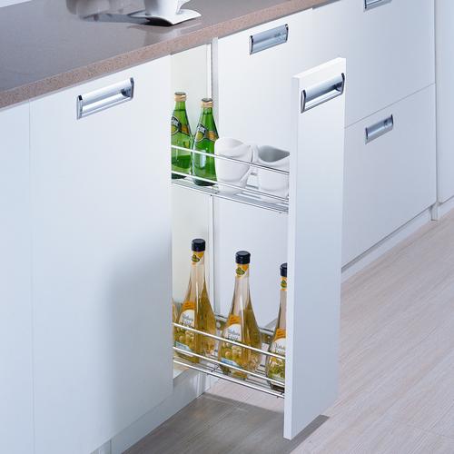 Jual rak botol bumbu slide side basket cabinet 15 cm rel double track ...