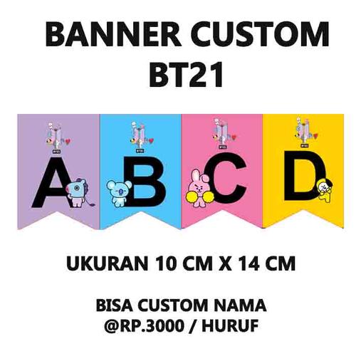 Jual Banner BT21/ Bunting Flag BT21 / Hiasan Custom BT21 - Kota ...
