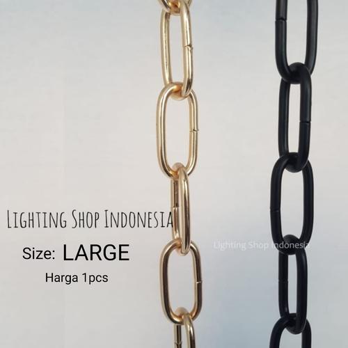 Jual Rantai untuk lampu gantung warna hitam dan gold chrome emas Size ...