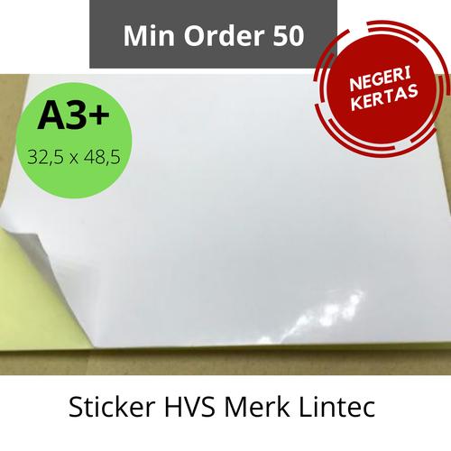 Jual Kertas Sticker HVS Lintec A3+ (32,5 x 48,5) bisa di print ...