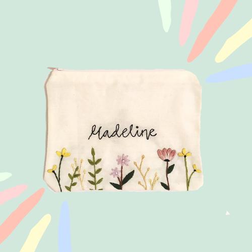 Jual FLORAL - CUSTOM POUCH EMBROIDERY - Kota Bekasi - Yoursincerely ...