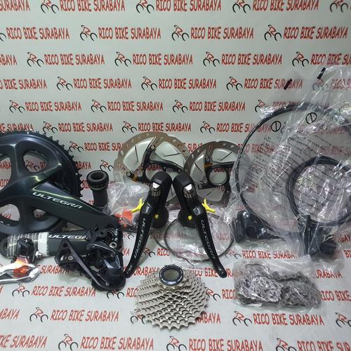 Jual GROUP SET SHIMANO ULTEGRA DISC HIDROLIS R8020 INCLUDE BB DAN ROTOR ...