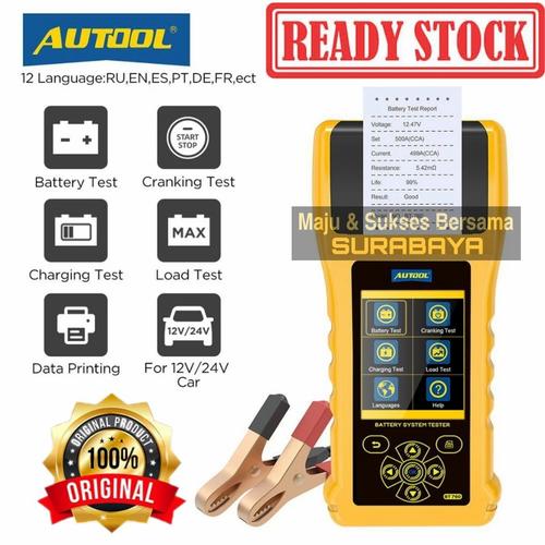Jual AUTOOL BT760 BT-760 6-30V Battery Tester Analyzer Baterai Aki ...