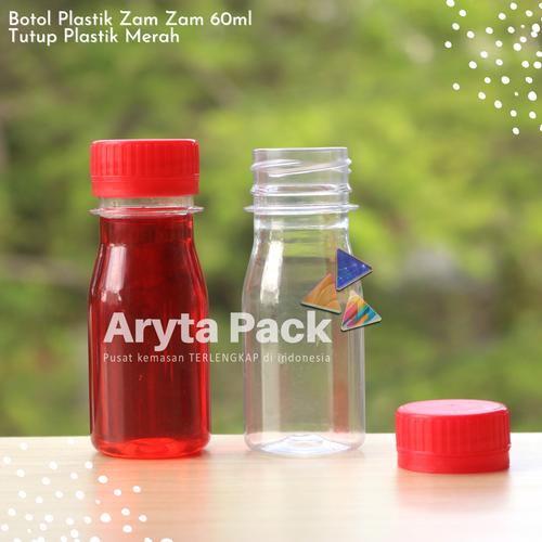 Jual PET1213.Botol plastik 60ml PET zam-zam tutup segel merah - Jakarta ...