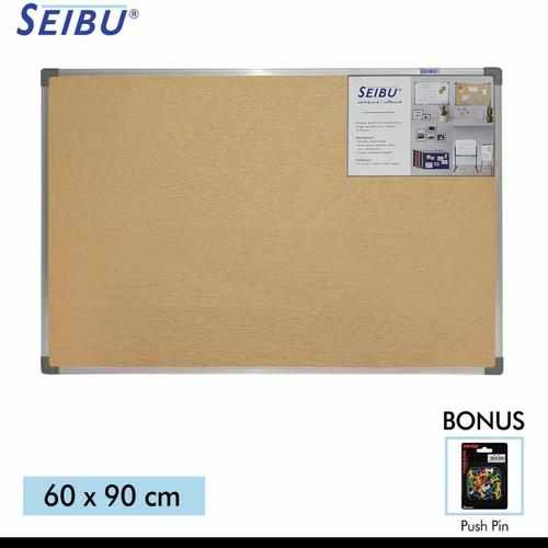 Jual Seibu Softboard / CorkBoard/ Papan Pengumuman /Gantung 60x90 cm ...