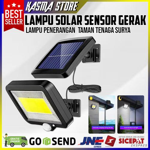 Promo Lampu Solar Panel Sensor Gerak Taman Outdoor Otomatis cahaya ...
