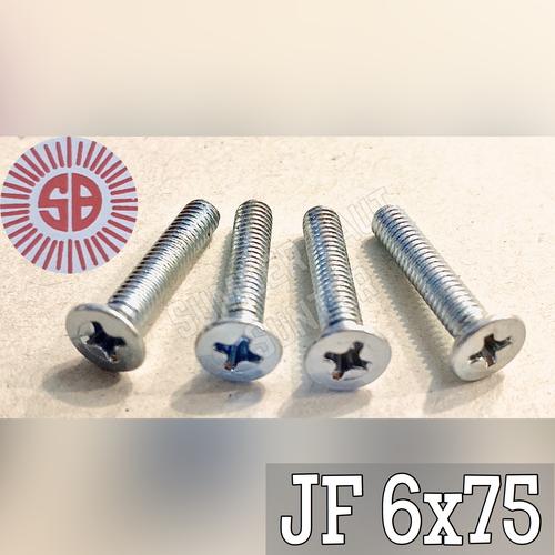 Jual JF 6x75 Baut Kepala Obeng + Rata Flat Head Galvanis - Jakarta Utara - Sumber Baut Sunter ...