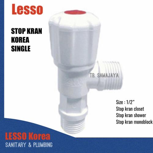 Jual STOP KRAN Korea 1/2" . Stop kran Air plastik . Stop kran PVC tebal ...