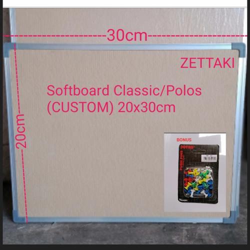 Jual Softboard Cork Pin Board/Papan Mading Gantung ZETTAKI 20x30cm ...