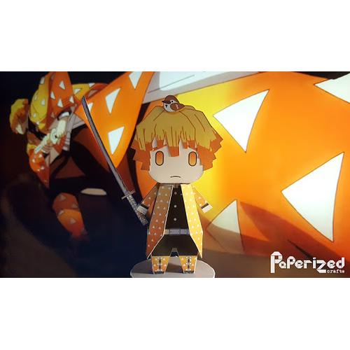 Jual Anime Figure Papercraft - Demon Slayer Zenitsu Agatsuma (Paperized ...