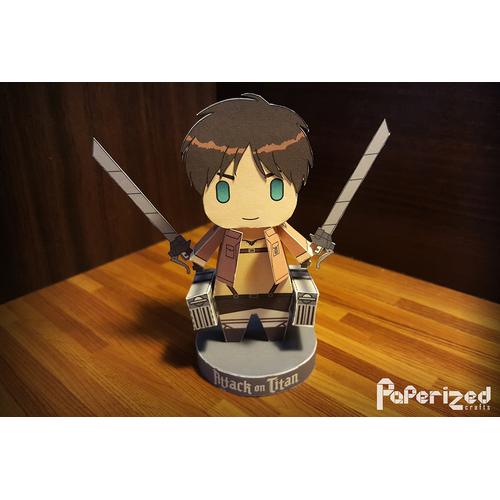 Jual Anime Figure Papercraft - Attack on Titan: Eren Yeager (Paperized ...