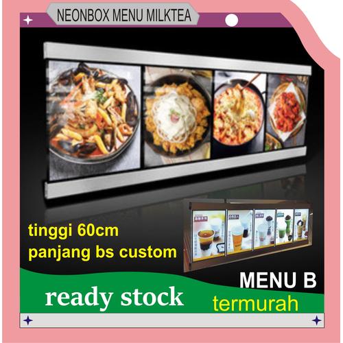 Jual Menu Restoran Light Box - Neon Box Menu Resto uk 60 cm x 2 meter ...