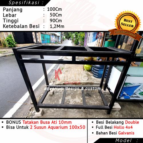Jual Rak Aquarium / Rak Aquarium Besi Hollo 2 Susun Ukuran 100x50 Besi ...