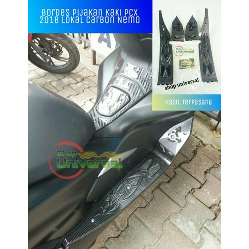 Jual Bordes Carbon PCX LOKAL 2018 Pijakan Kaki Carbon depan PCX 2018 ...