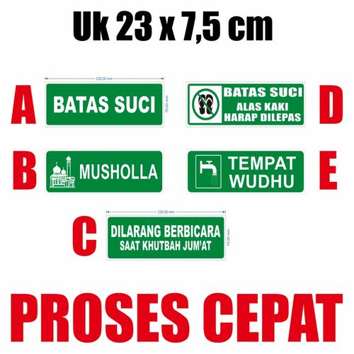 Jual stiker batas suci - A, 23x7,5cm - Jakarta Pusat - MEDIACETAK ...
