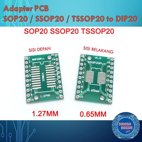 Jual SOP20 SSOP20 TSSOP20 to DIP-20 DIP20 Pinboard SMD Adapter DIP ...