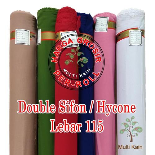 Jual Bahan Multi Kain Double Sifon Hycon Bahan Kerudung 1 Roll 50 Yard ...