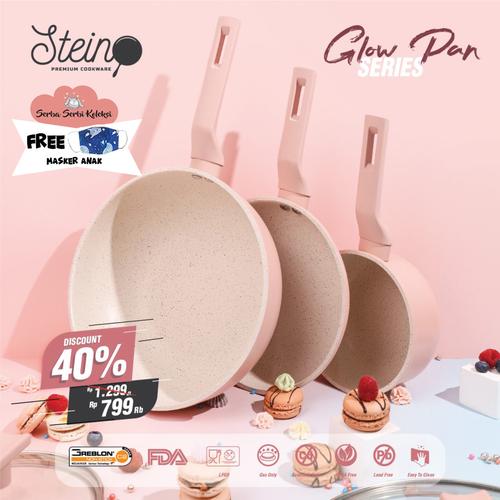 Jual Stein Steincookware GLOW PAN Glowpan Set Complete Set - Baby Blue ...
