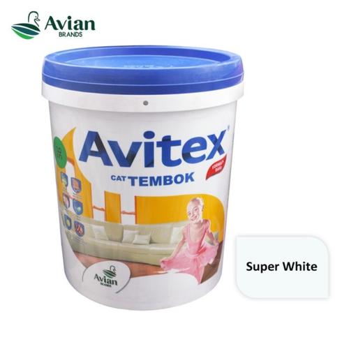 Jual AVITEX CAT INTERIOR SUPER WHITE COPOLYMER EMULSION 25KG - Kota ...