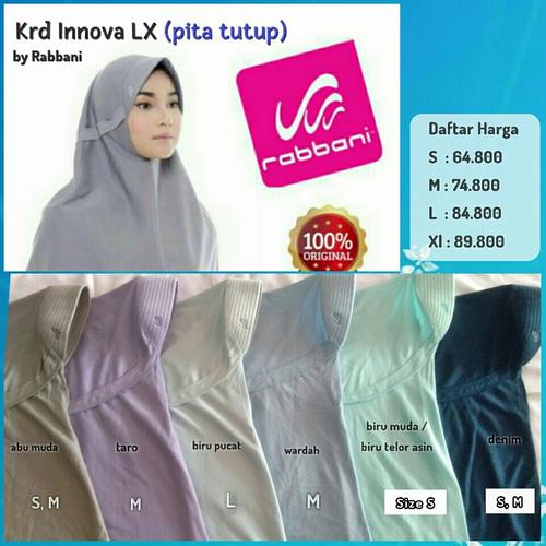Jual Kerudung hijab jilbab rabbani Innova LX pita tutup hijab sekolah ...