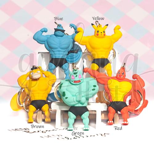 Jual Gantungan Kunci Muscle Pokemon Keychain Lucu Kartun Unik GH 302286 ...