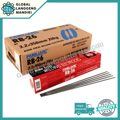 Jual Kawat Las KOBELCO RB26 3.2MM (5KG)/ RB 26 3.2 MM STEEL KOBE - Jakarta Barat - Global ...
