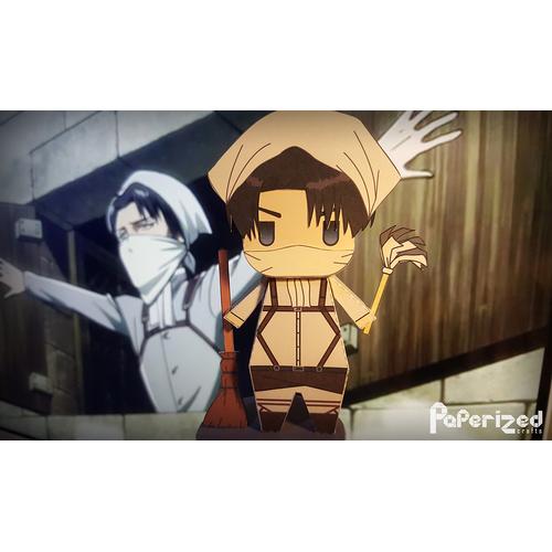 Jual Anime Figure Papercraft - Attack on Titan: Levi Ackerman (Cleaning ...