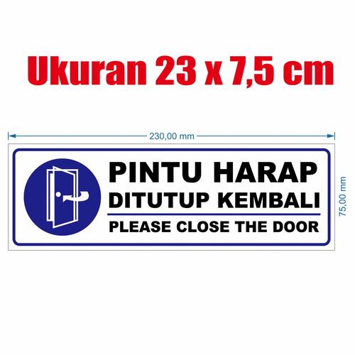 Jual STIKER PINTU HARAP TUTUP KEMBALI - Jakarta Pusat - EGRAFIKA PRINTING | Tokopedia