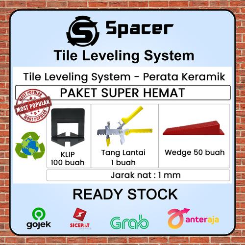 Jual Alat Perata Keramik Paket Super Hemat 100 klip 50 wedge 1 tang ...