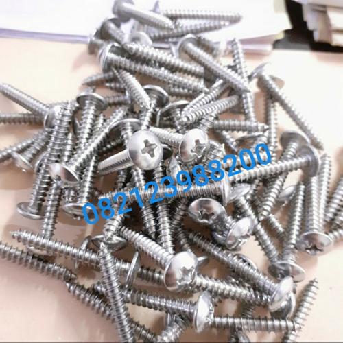 Jual sekrup TS 8 x 1½ skrup TAB stainless 304 sekrup payung tapping TAB ...