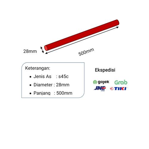 Jual As Besi S45C 28mm 500mm - Kota Bekasi - MultiJayaSteel | Tokopedia