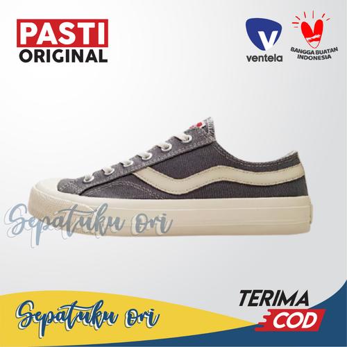 Jual Sepatu Sneakers Lokal Pria Ventela Public Low Grey Original - 38 ...