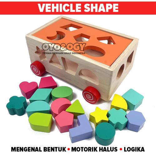 Jual Mainan Edukasi Anak Sorting Vehicle Shape Mobil Bentuk Geometri ...